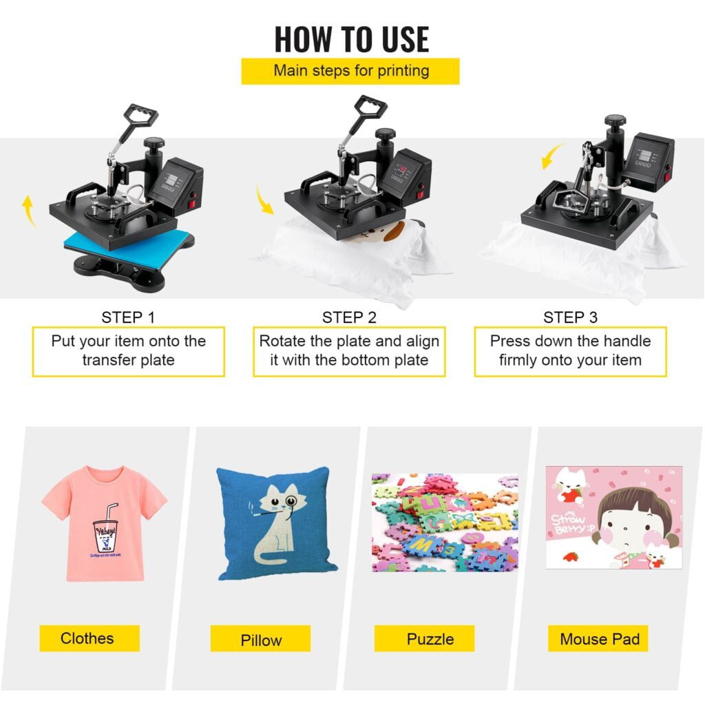 Prensa de t-shirts para estampagem, sublimação - PrintSymbol